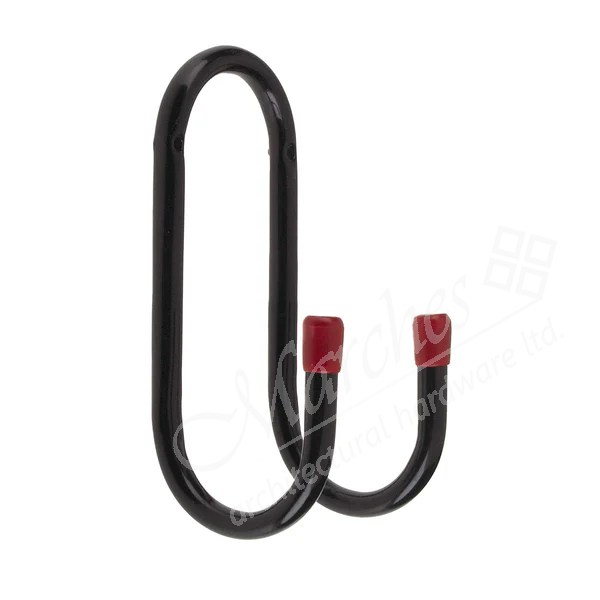 160 x 80 x 70mm Tubular Double Hook - Black - Storage Hooks - Hooks ...