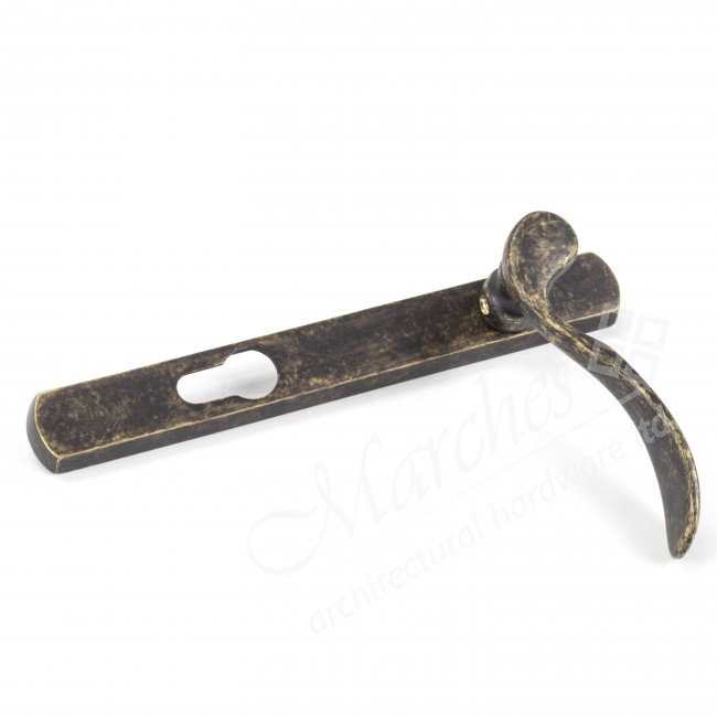 Scroll Euro Espag Handles (92mm Centres) Right Handed - Antique Bronze ...