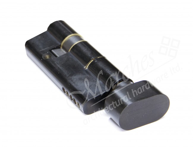 Single (Half) Thumb Turn Euro Cylinder - Black - Single (Half) Euro ...