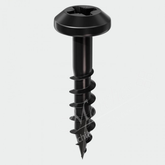 5 x 25mm Rainwater Screws Black (400) - Marches Architectural Ironmongery